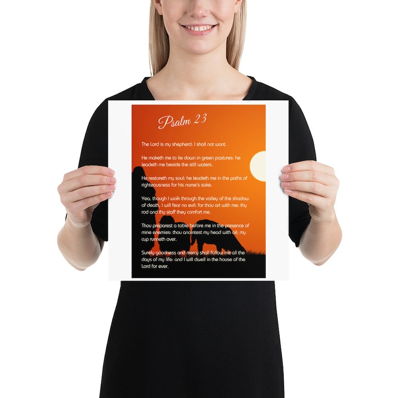 Psalm 23 Poster, the Lord is My Shepherd, Matte Paper - Etsy