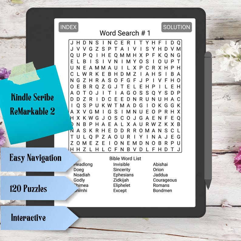 Kindle Scribe Bible Word Search Puzzles | Interactive Puzzle ...