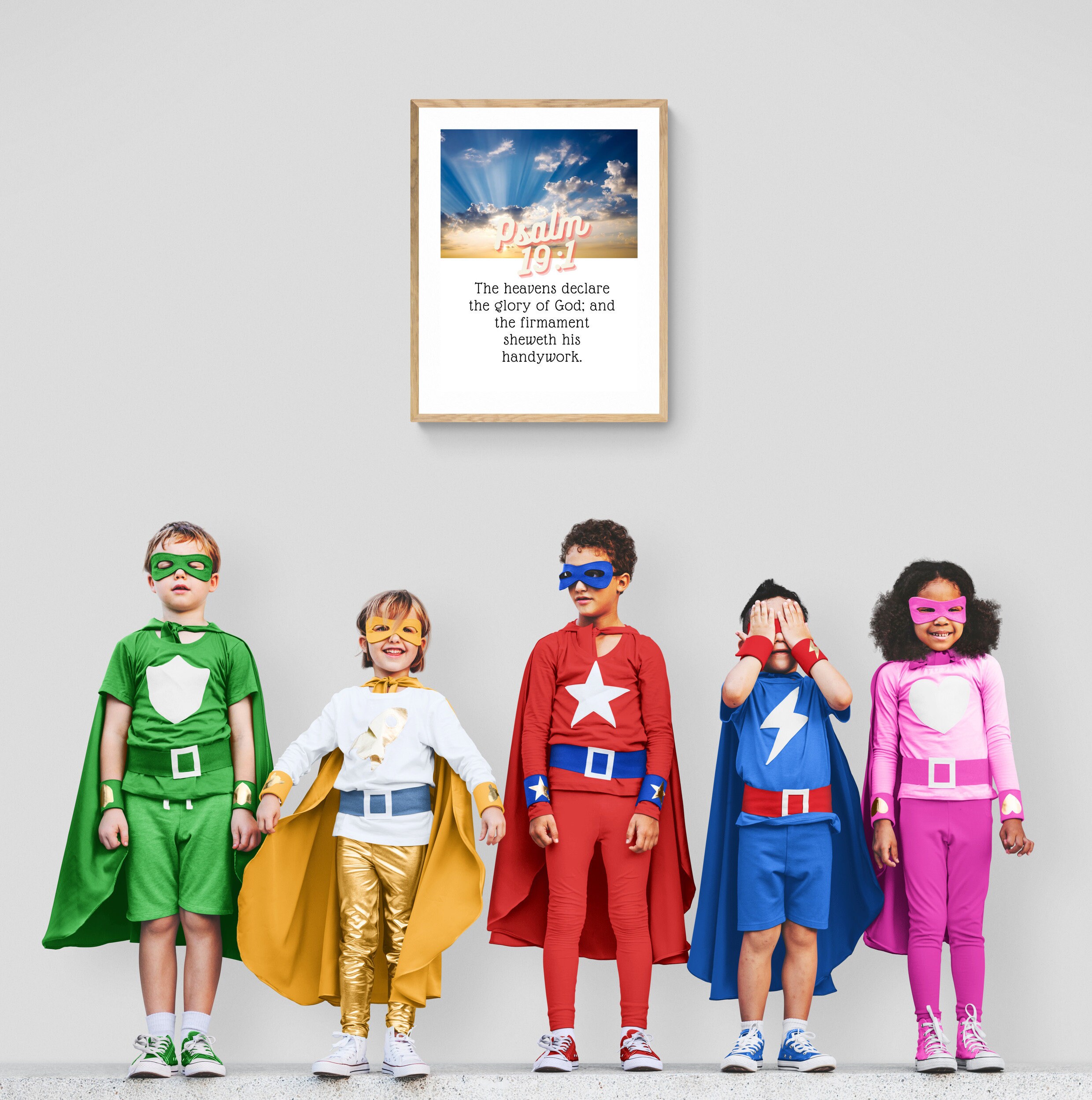 Psalm 19:1 Printable Wall Art Poster // Bible Verse Printable Psalm 19 ...