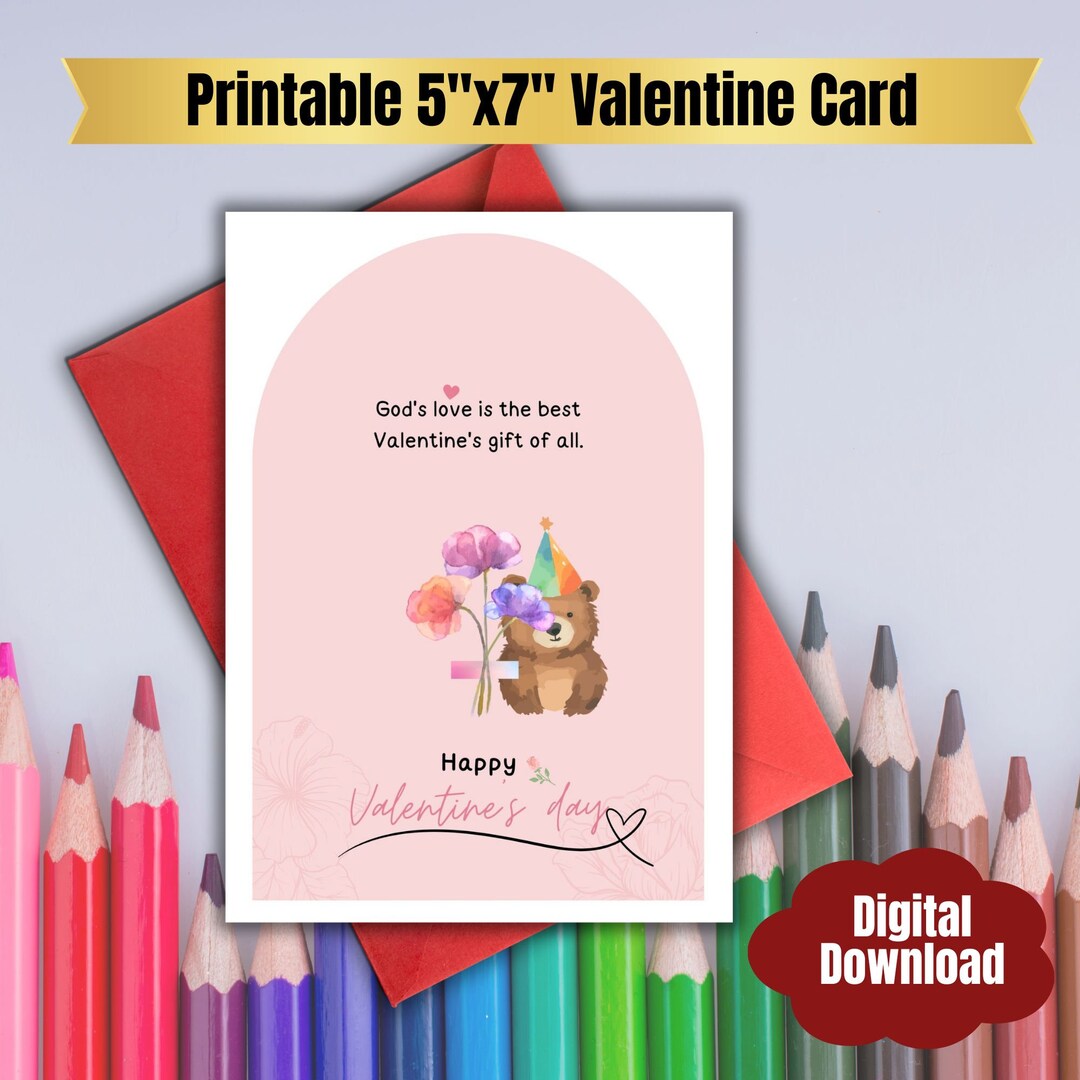 Christian Valentine Cards for Kids | Printable Classroom Valentines ...