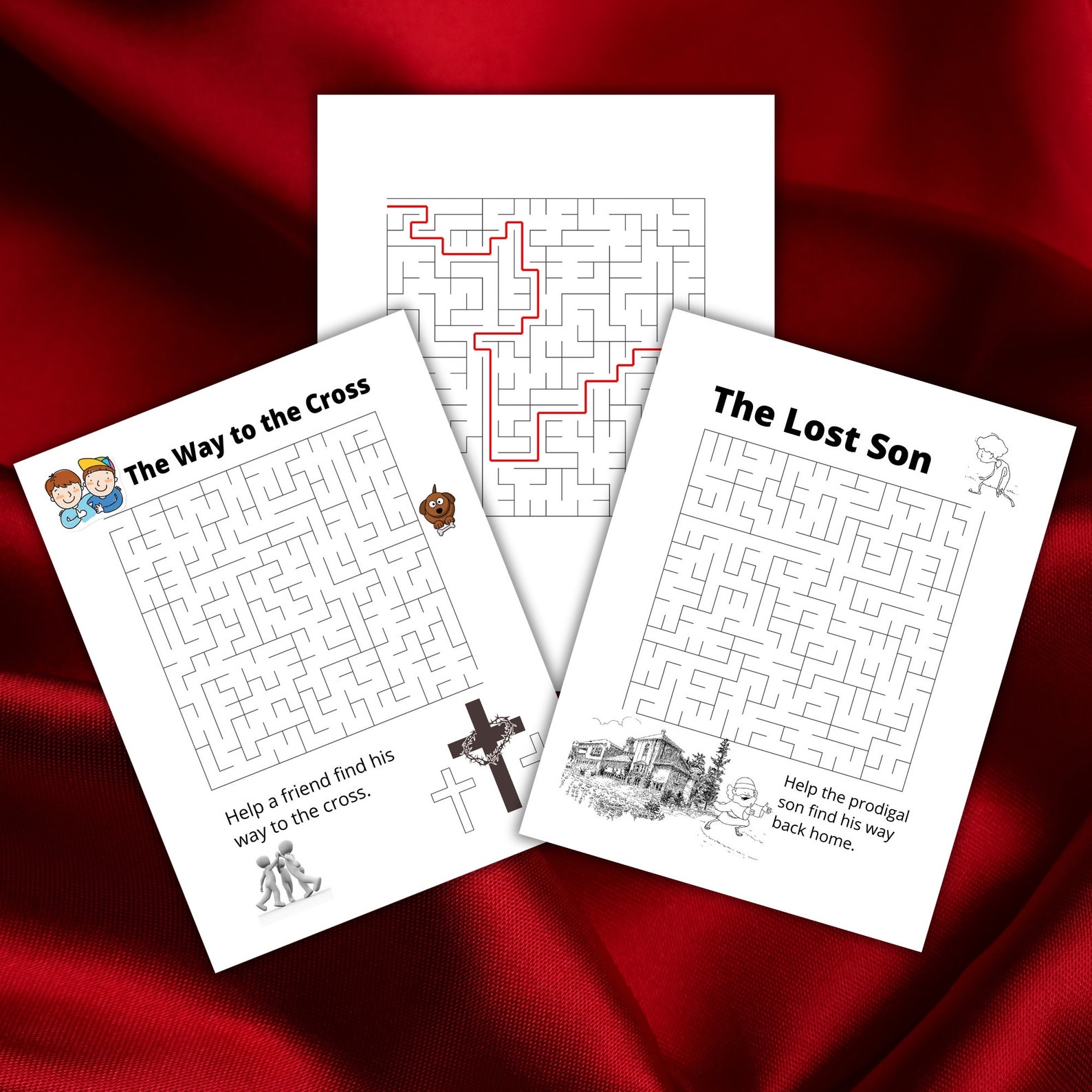 Maze Printable Instant Download Maze Book, Christian Maze Book Download ...