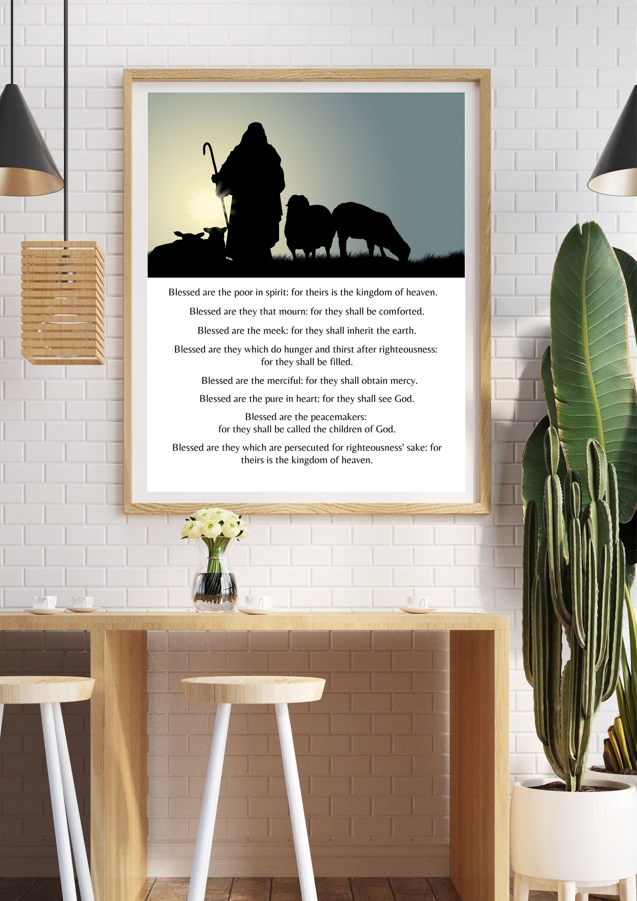 The Beatitudes Printable Wall Art, Matthew 5:3-9 (PDF) - Etsy