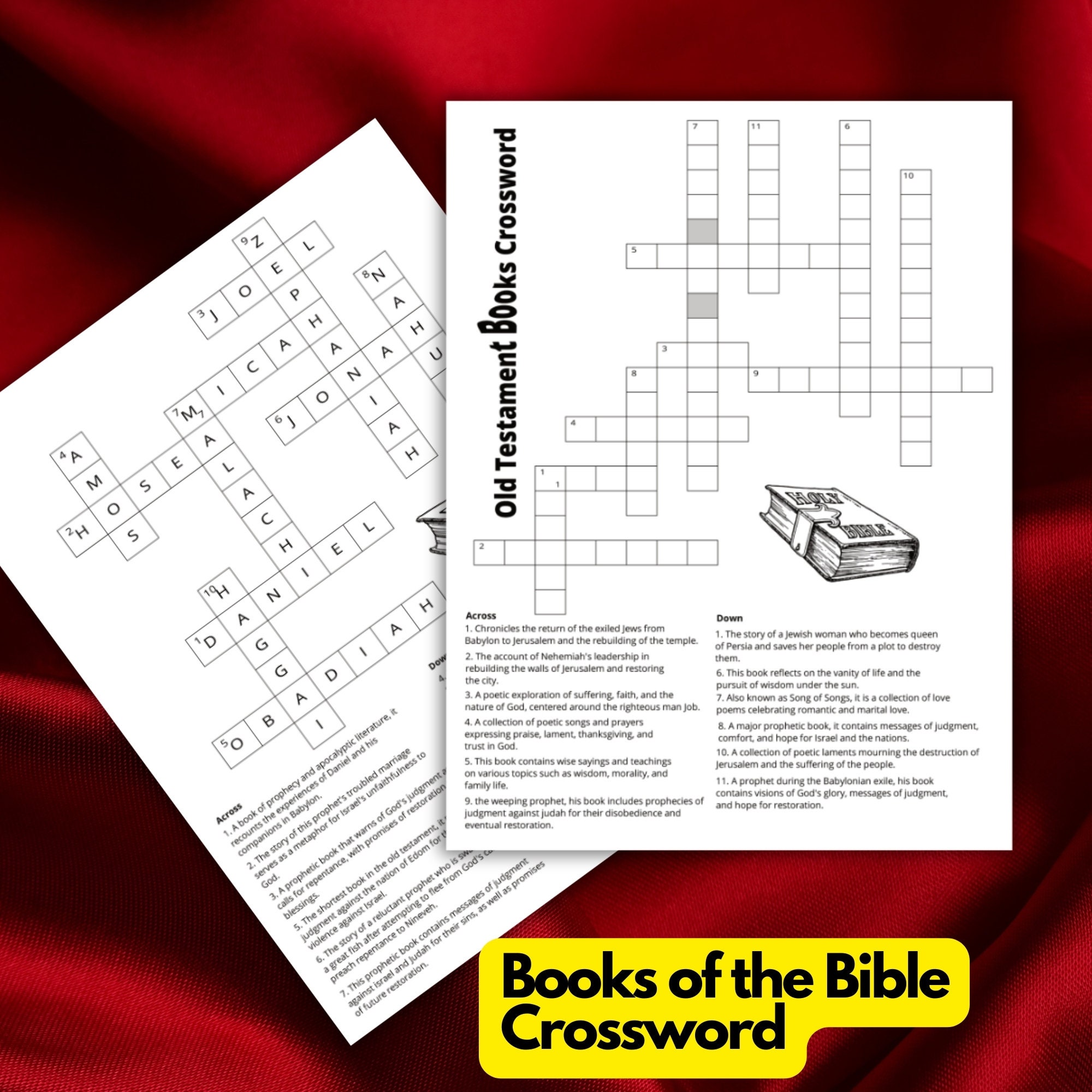 Books of the Bible Crossword Game | Bible Crossword Puzzle Printable ...
