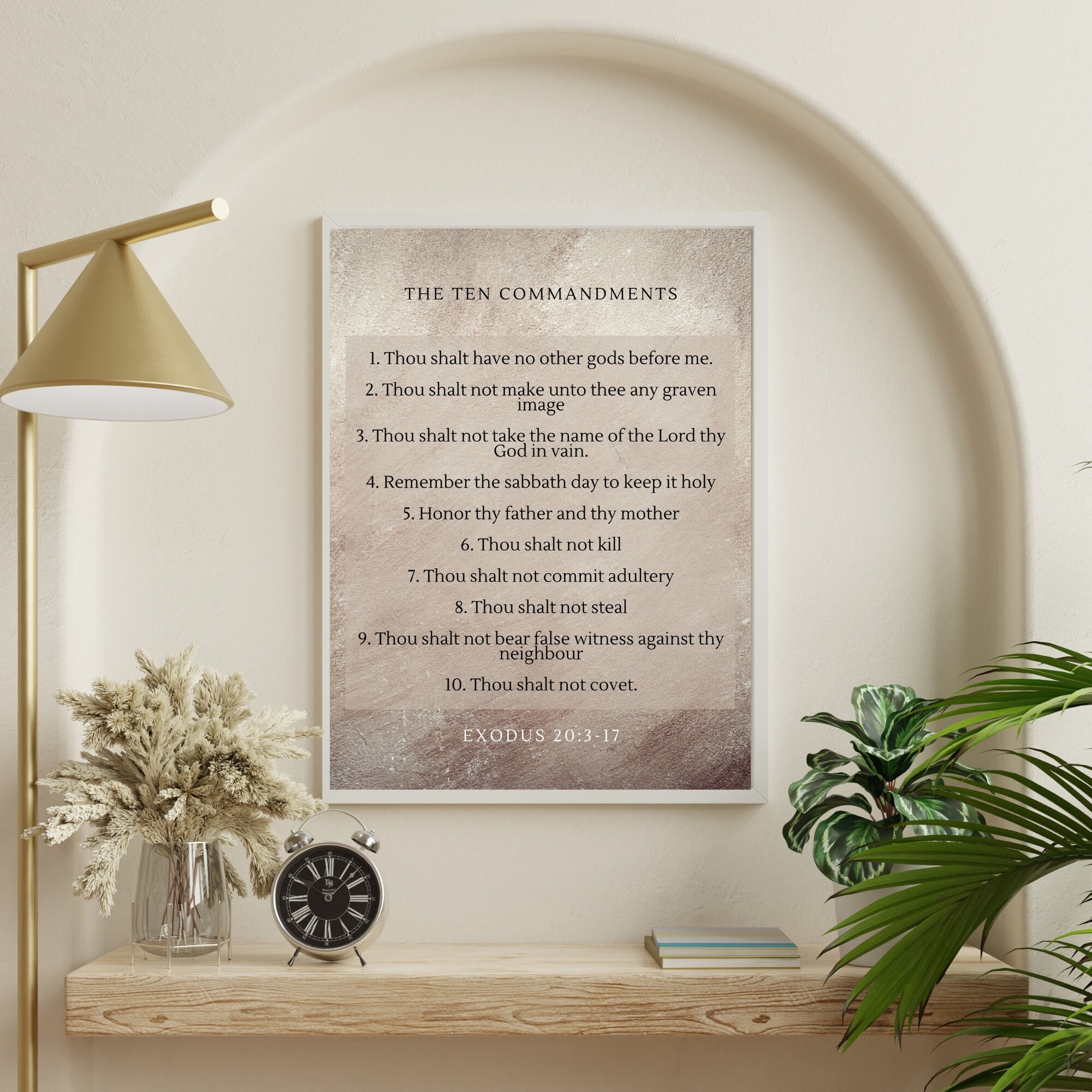 Printable Ten Commandments Wall Art // Digital Download Ten ...