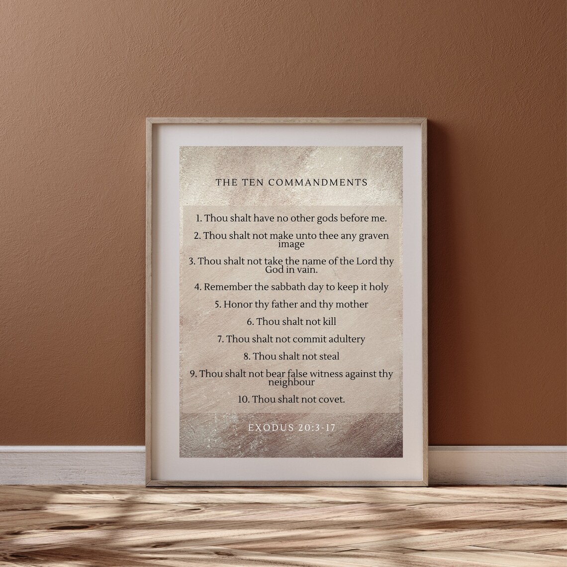 Printable Ten Commandments Wall Art // Digital Download Ten ...