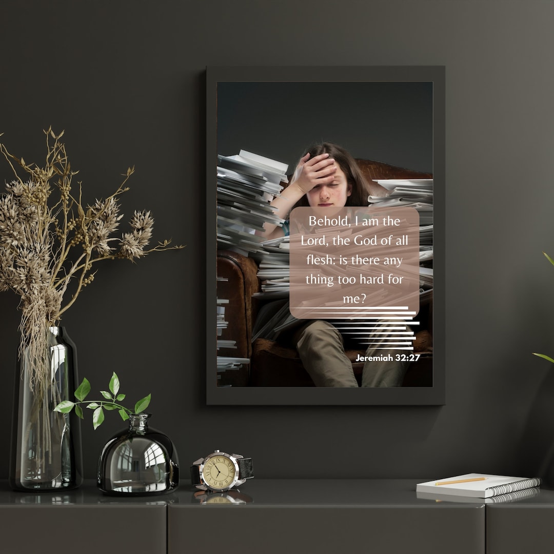 Jeremiah 32:27 Printable Wall Art | Bible Verse Wallart | is There ...