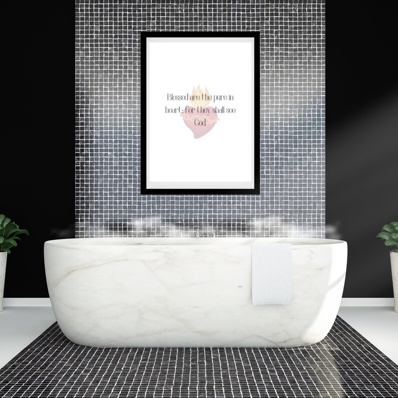 8 Beatitudes Artwork Kjv Editable Canva Template | Printable Beatitudes ...