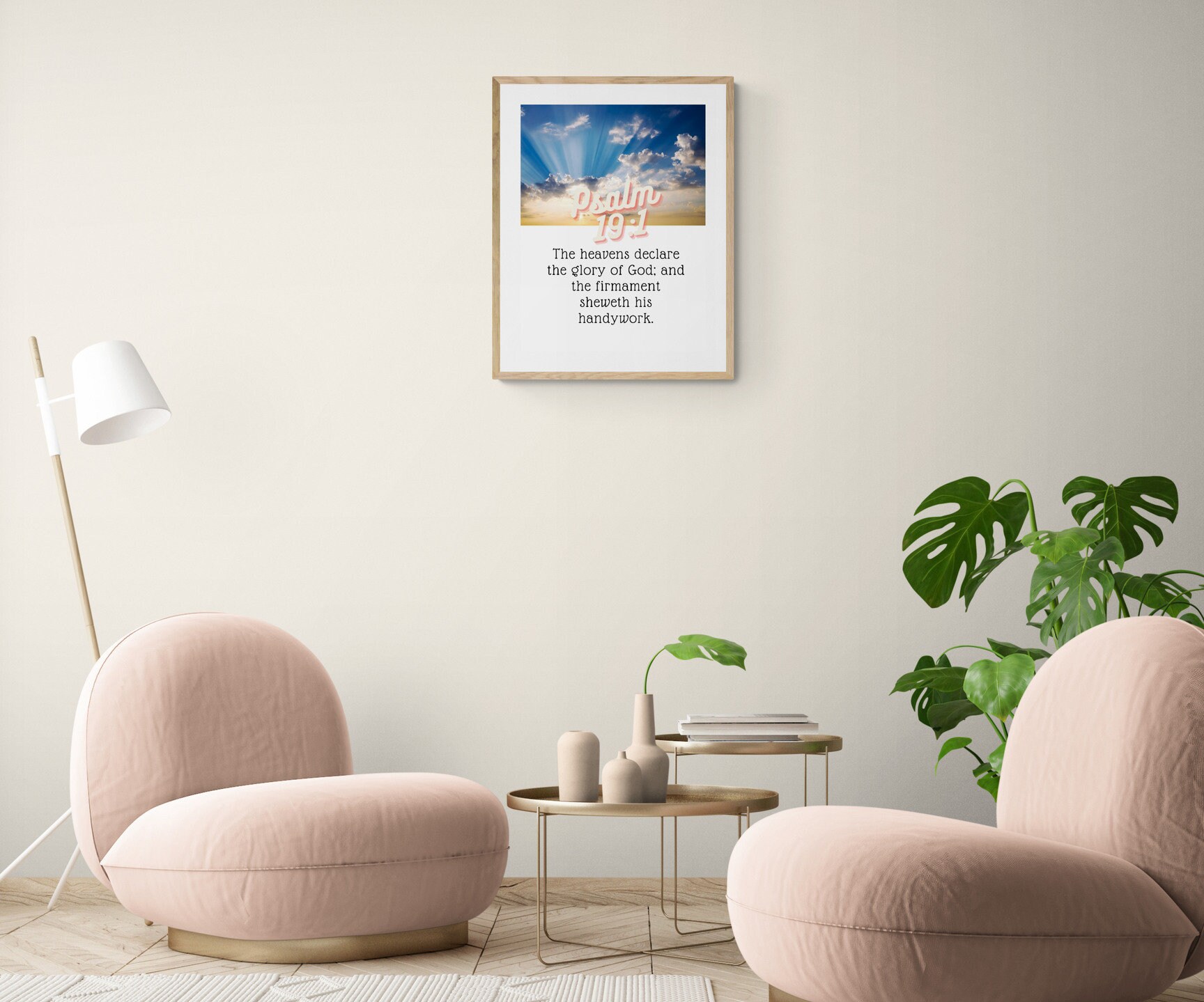 Psalm 19:1 Printable Wall Art Poster // Bible Verse Printable Psalm 19 ...