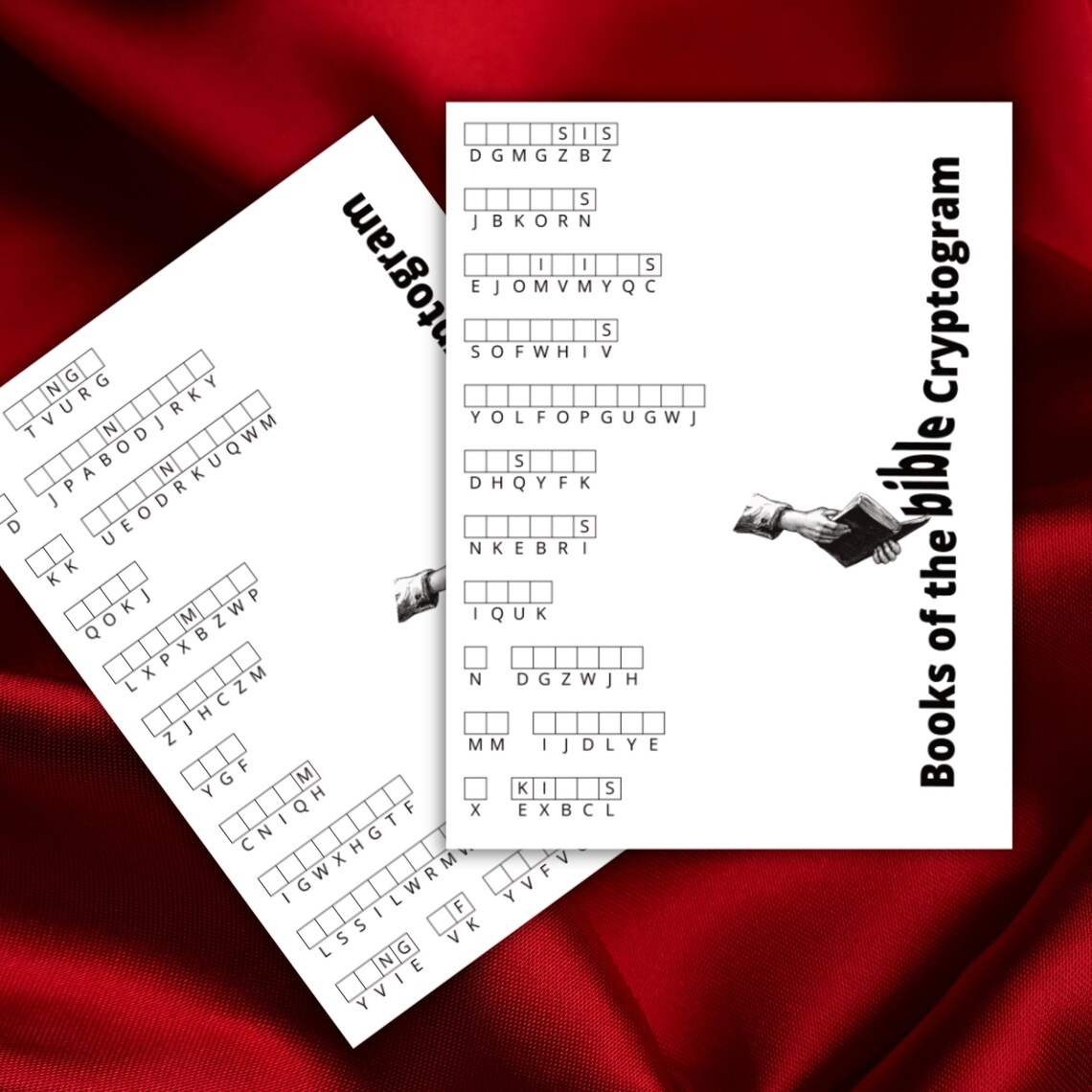 Books of the Bible Cryptograms | Printable Bible Games, Large Text ...