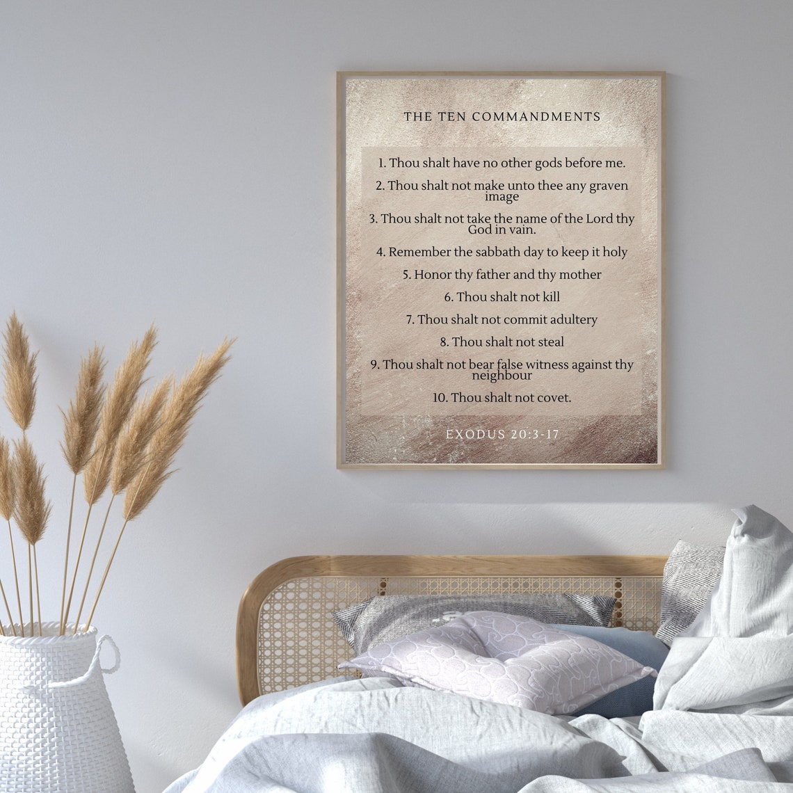 Printable Ten Commandments Wall Art // Digital Download Ten ...