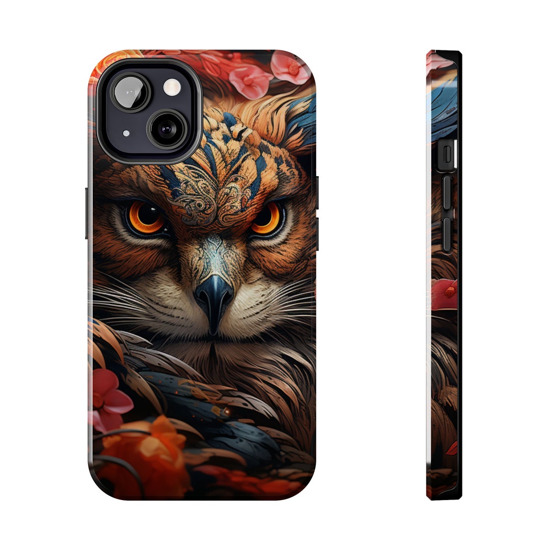 Artistic Owl Hybrid Animal Vivid Colors Bird With Piercing Eyes Tough ...