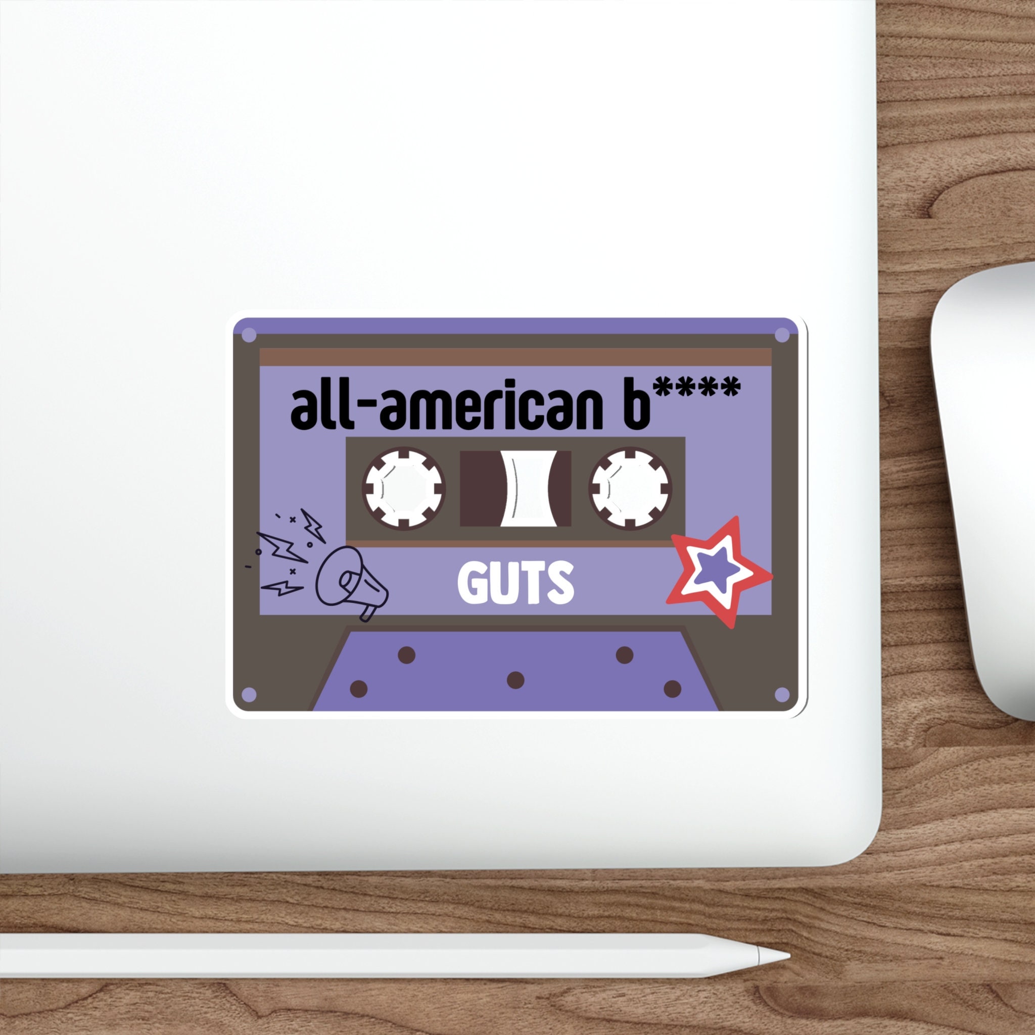 All-american B Cassette Sticker OR2 - Etsy