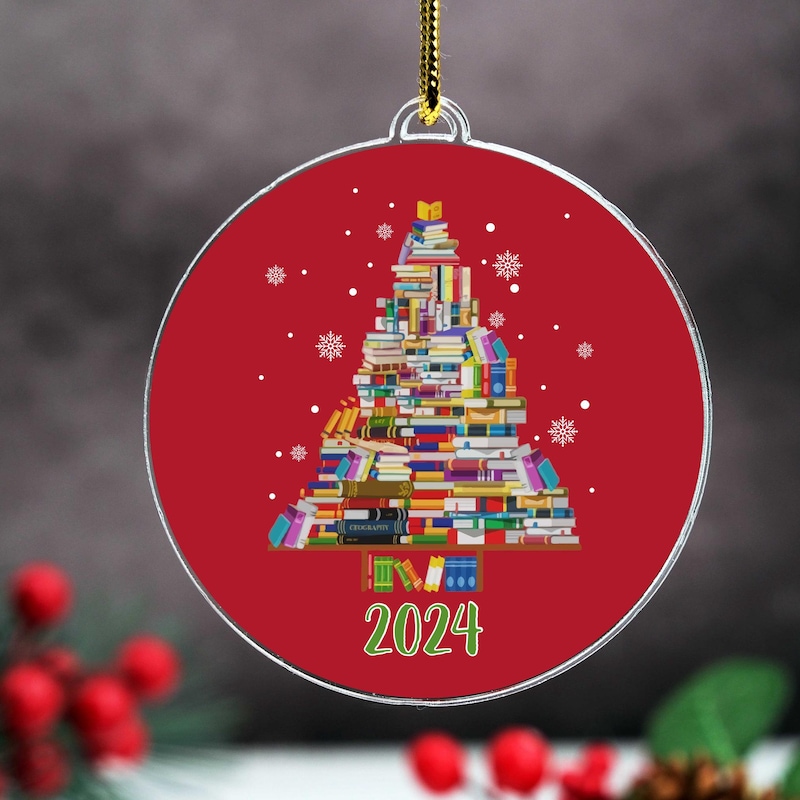 Library Ornament - Etsy