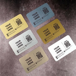 CUSTOM Metal Business Card, Calling Card, New Business Gifts, Custom QR ...