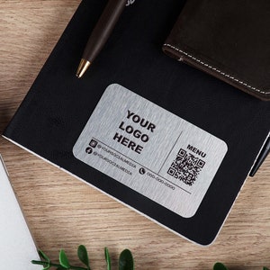 CUSTOM Metal Business Card, Calling Card, New Business Gifts, Custom QR ...