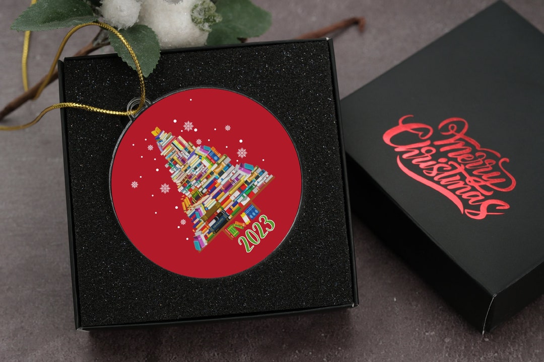 Book Lovers Christmas Ornament,bulk Book Club Ornament,bookworm Gifts ...