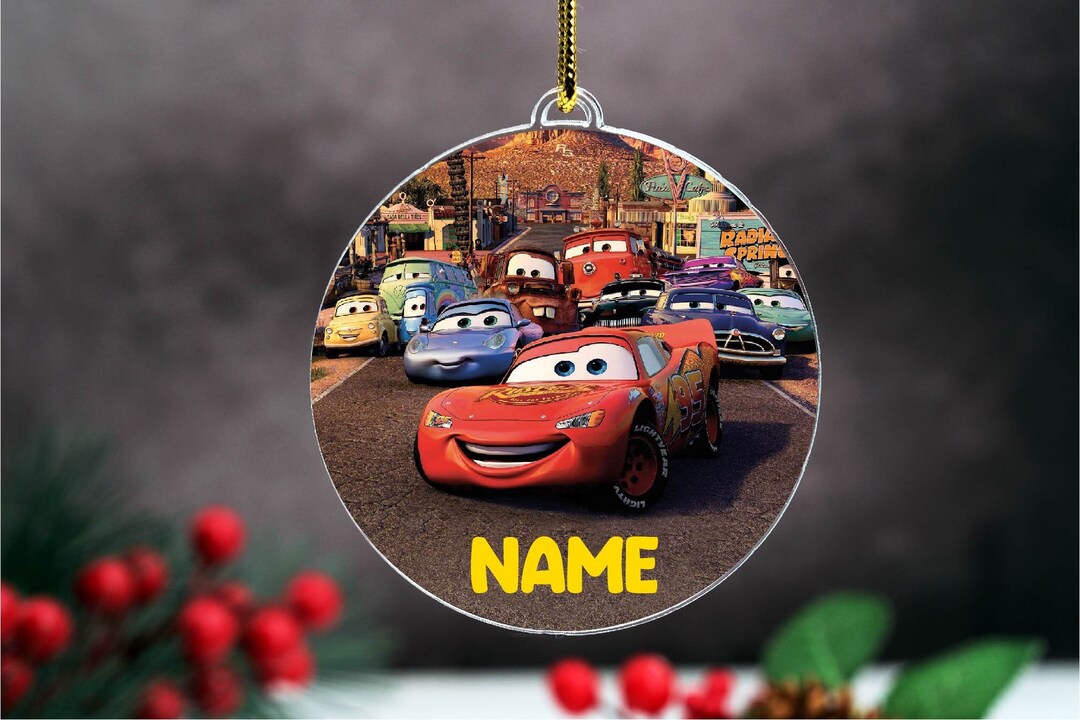 Christmas Disney Cars Acrylic Ornament,cartoon Xmas Ornament,christmas ...