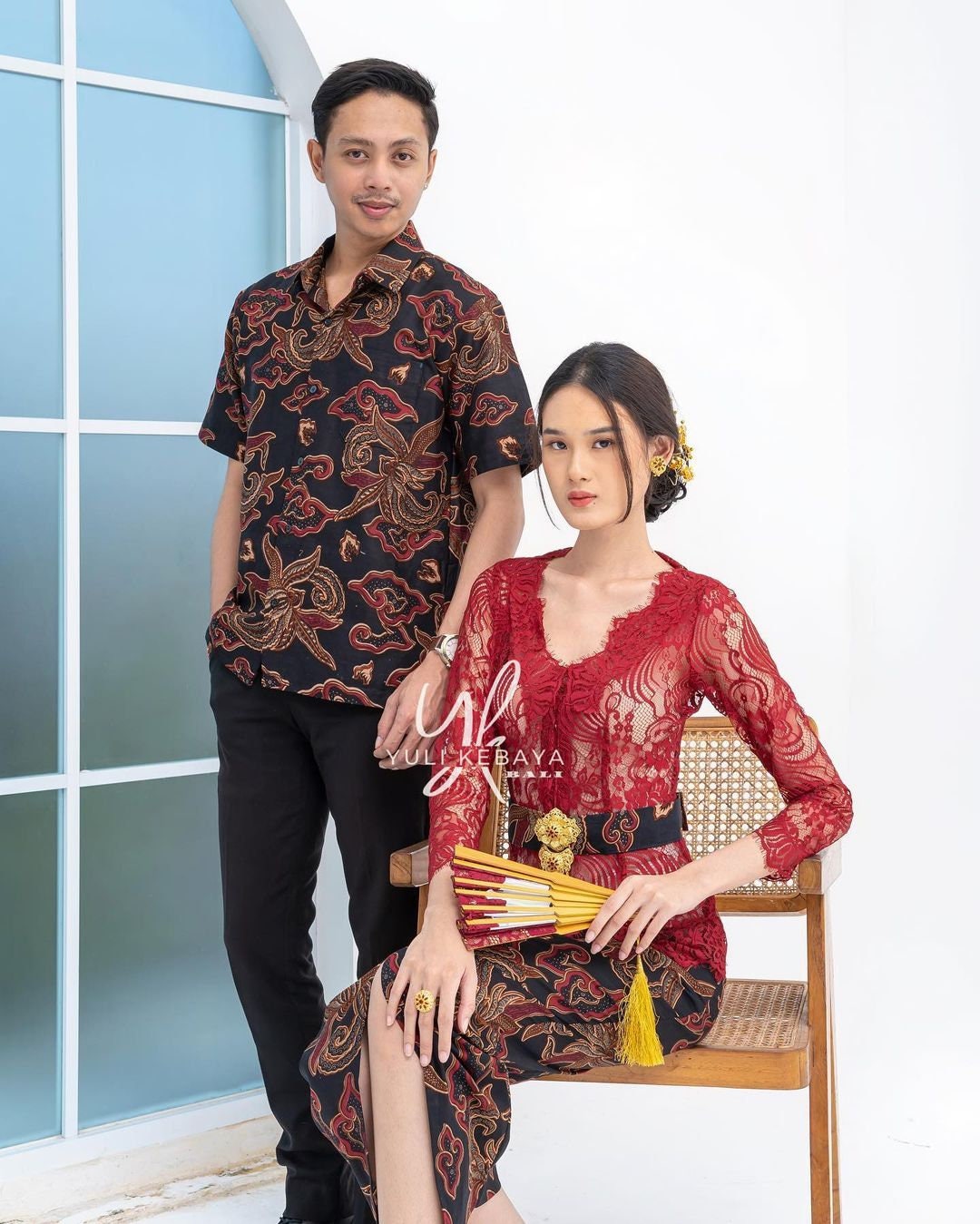 Kebaya Dress and Batik Men's Shirt for Wedding or Formal Event | Couple ...