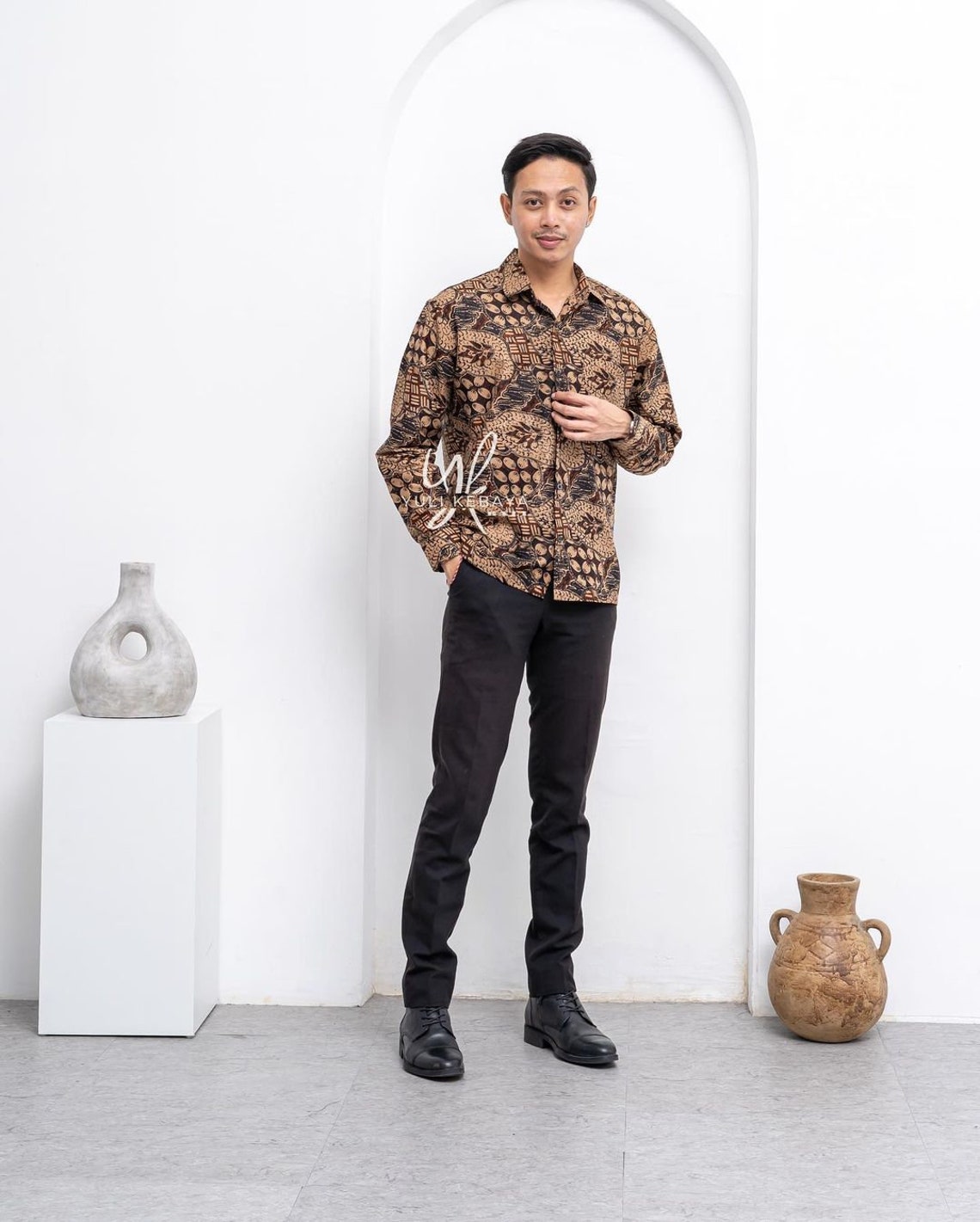 Kebaya Dress and Batik Men's Shirt for Wedding or Formal Event | Couple ...