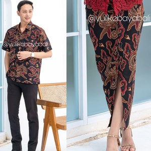 Kebaya Dress and Batik Men's Shirt for Wedding or Formal Event | Couple ...
