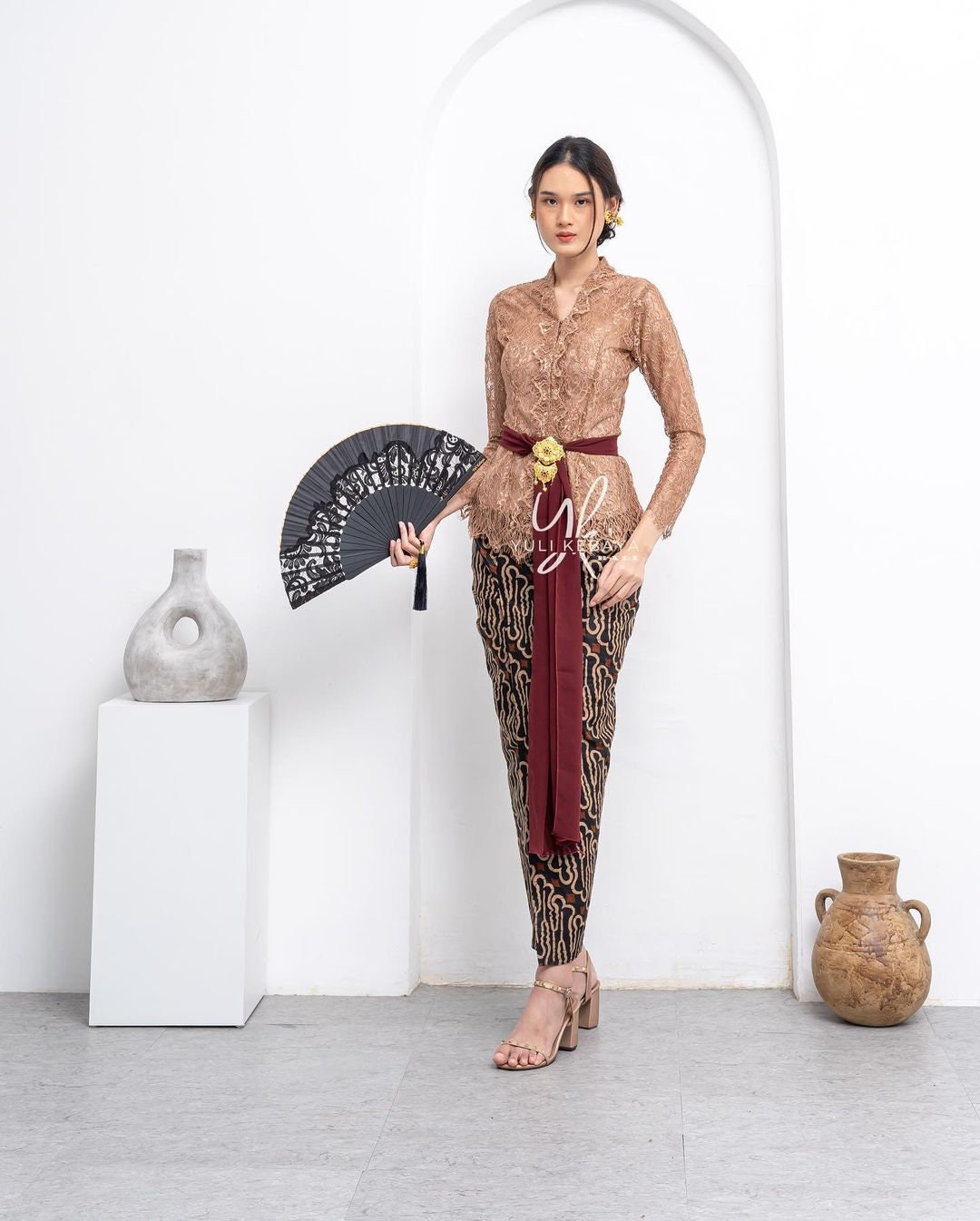 Kebaya Dress and Batik Men's Shirt for Wedding or Formal Event Couple ...