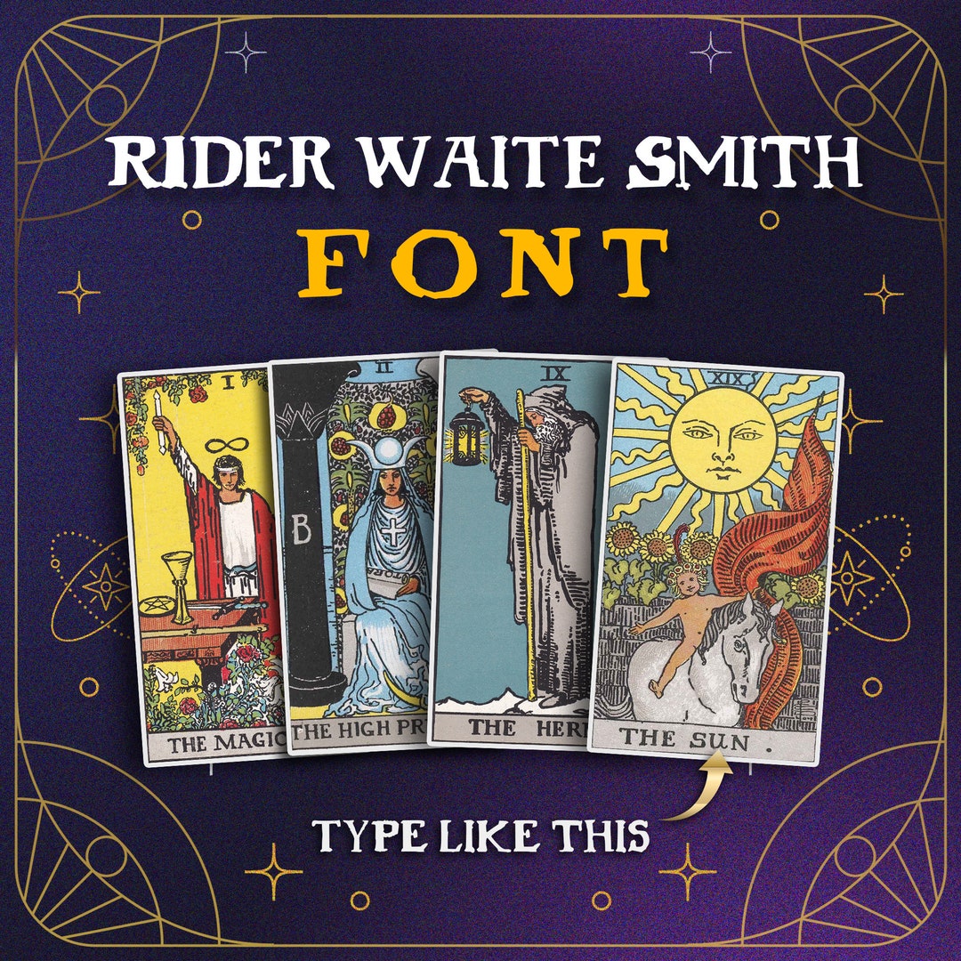 Rough Mystic Font Authentic Tarot Style Vintage Spooky Capitals Old ...