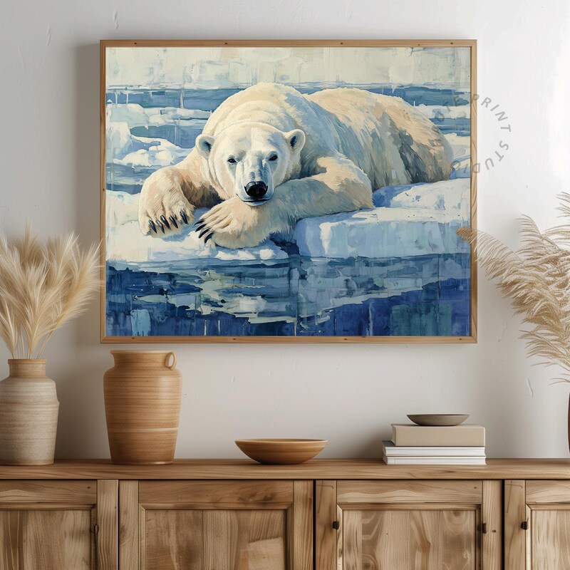 Polar Bear Painting - Etsy