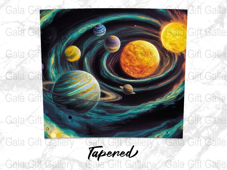 Solar System Galaxy 20oz Skinny Tumbler Wraps, Space Planetary Theme ...