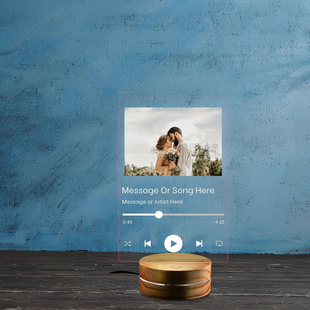 Acrylic Song Dedication Plaque Boards Custom Photo LED Night - Etsy