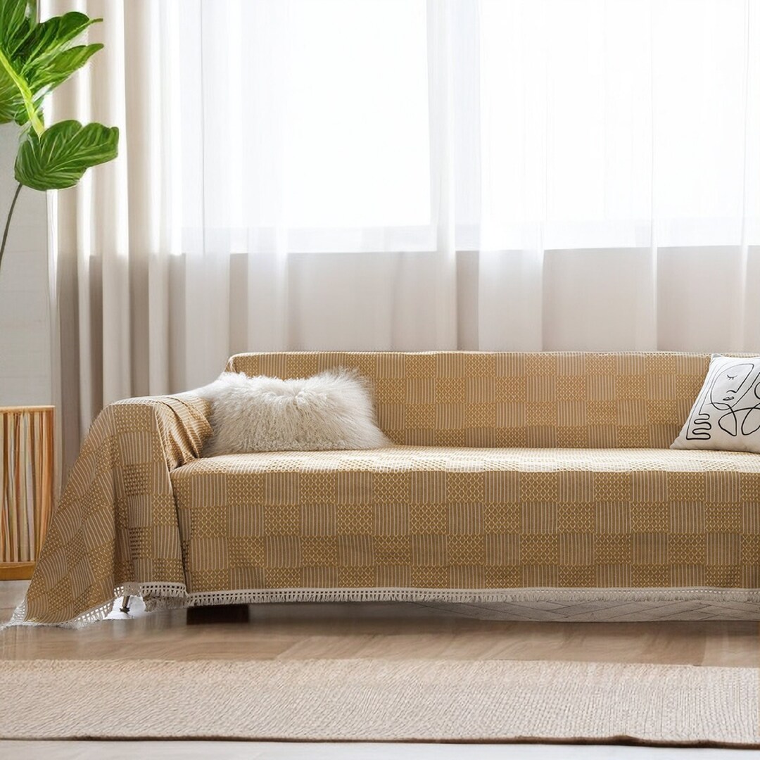 Yellow Sofa Covercustom Coverone Piece Sofa Covercushion - Etsy