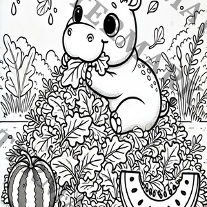 Adorable Baby Moo Deng Coloring Book | Instant Digital Download (PDF ...