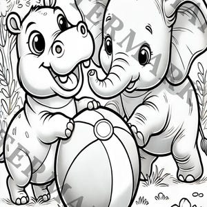 Adorable Baby Moo Deng Coloring Book | Instant Digital Download (PDF ...