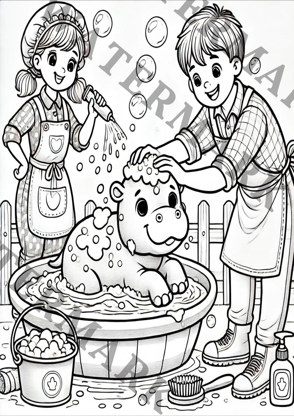 Adorable Baby Moo Deng Coloring Book | Instant Digital Download (PDF ...