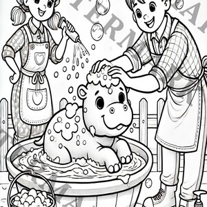 Adorable Baby Moo Deng Coloring Book | Instant Digital Download (PDF ...