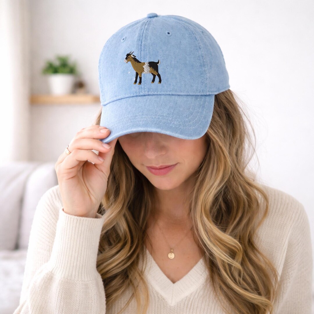3D Puffed Embroidered Cute Goat Cap, Animal Lover Gift, Goat Hat ...