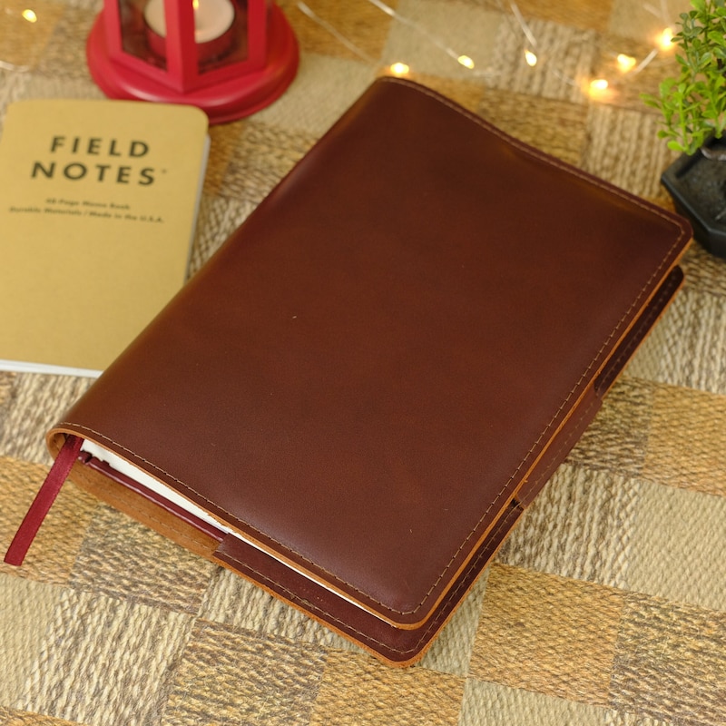 Leather Book Cover - Etsy