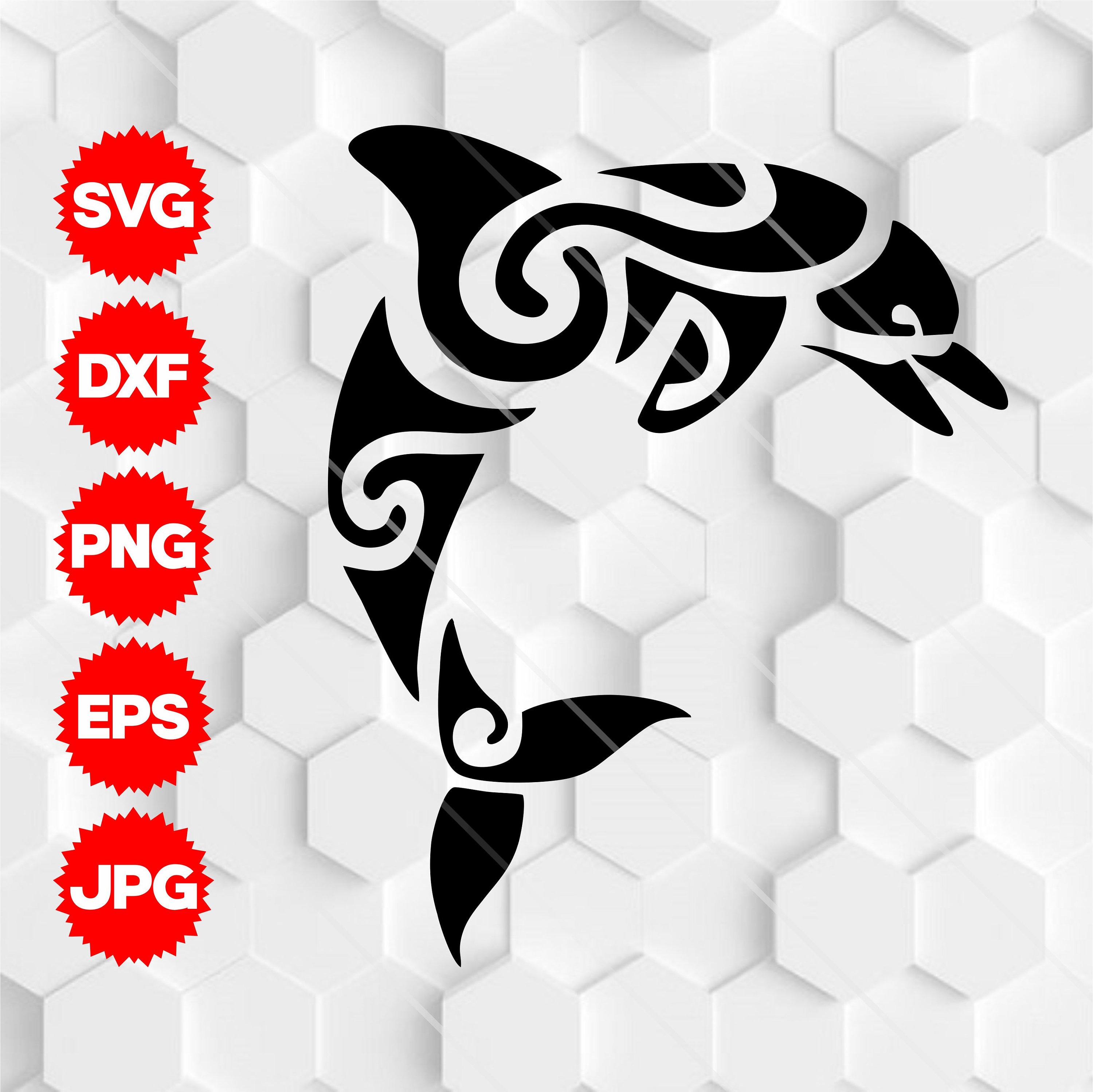 Dolphin Tribal . Cut Files for Cricut. Clip Art Silhouettes . Svg,dxf ...