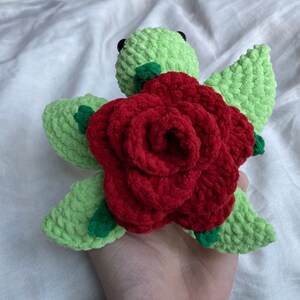 Cute Handmade Rose Turtle ,plushie Amigurumi, Stuffed Animal, Valentine ...