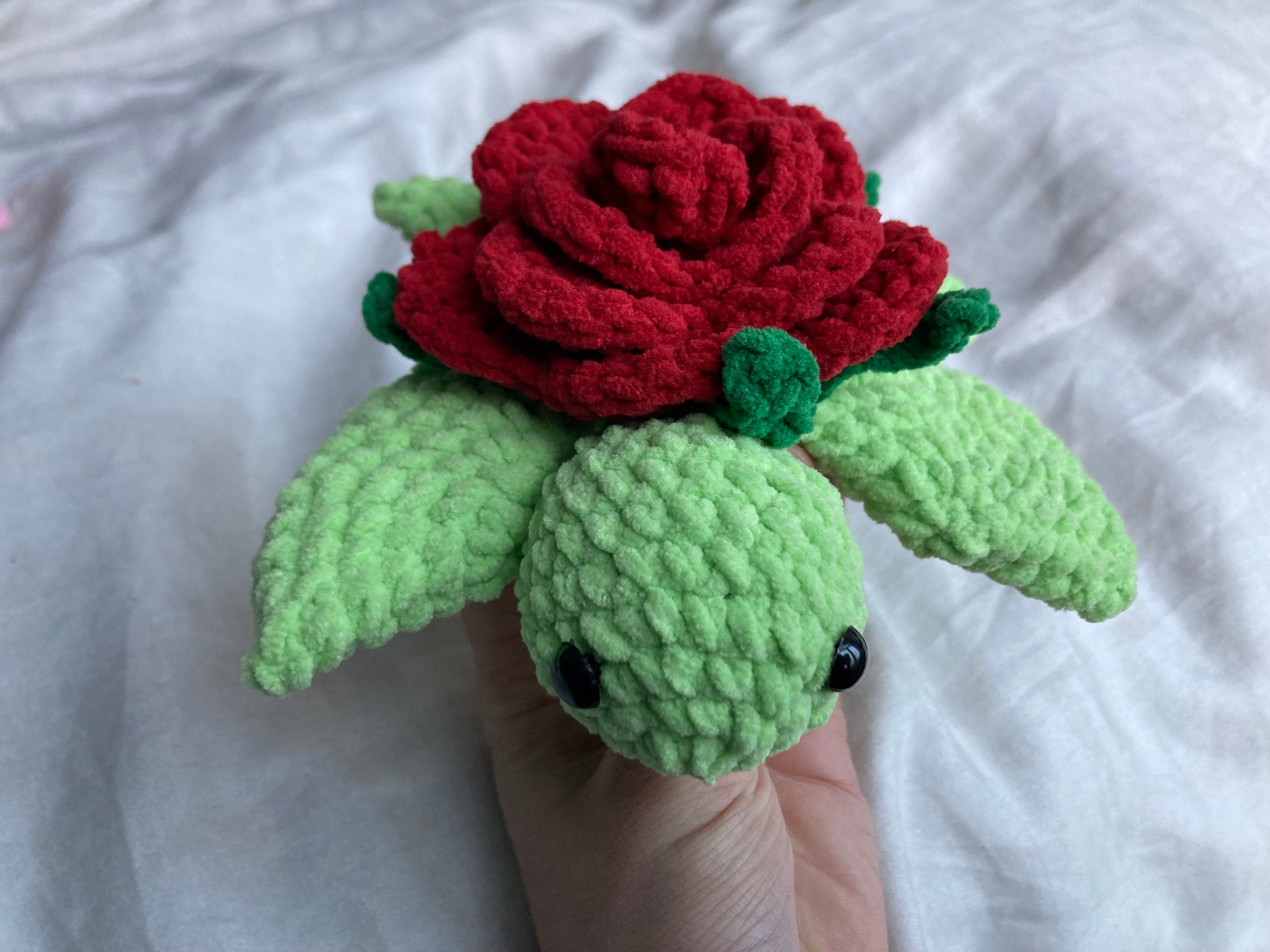 Cute Handmade Rose Turtle ,plushie Amigurumi, Stuffed Animal ...