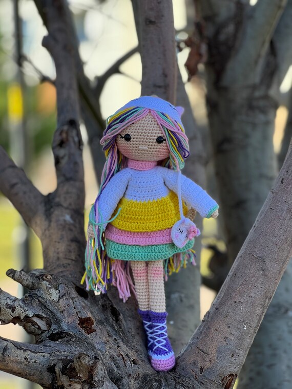 Baby doll with rainbow hair store