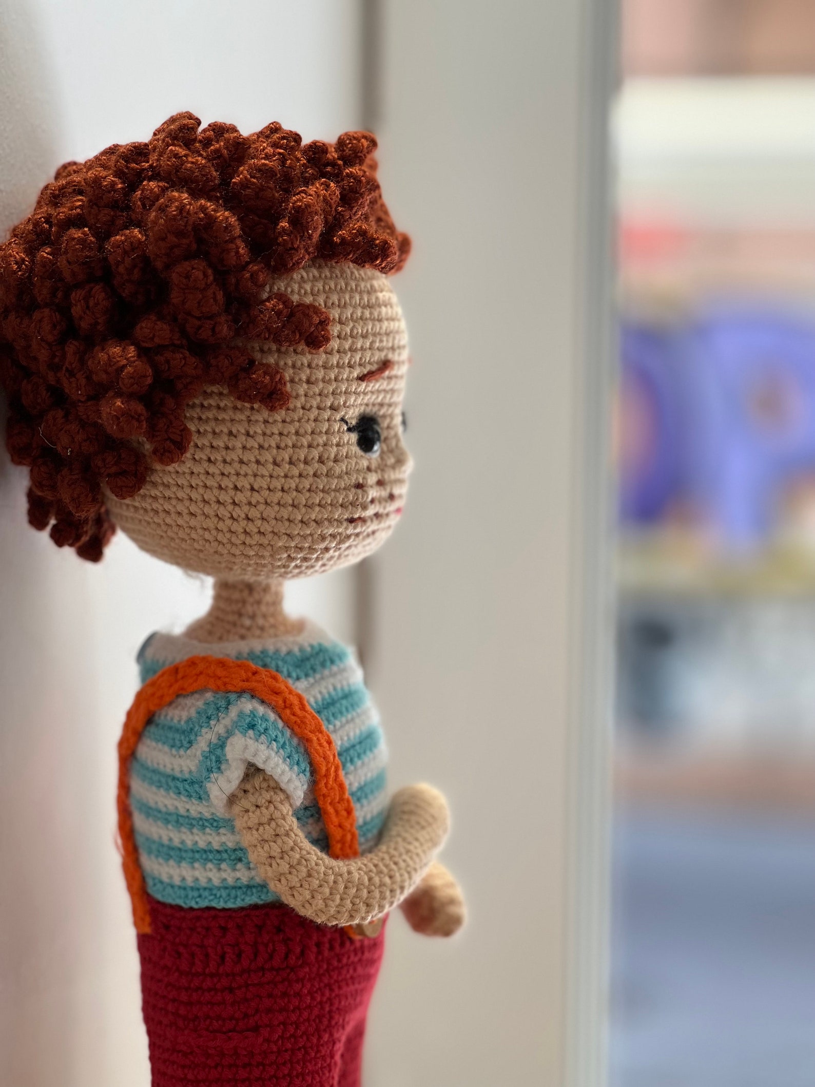 Freckled Doll Knitted Toy, Amigurumi Stuffed Toys, Handmade Boy Doll ...