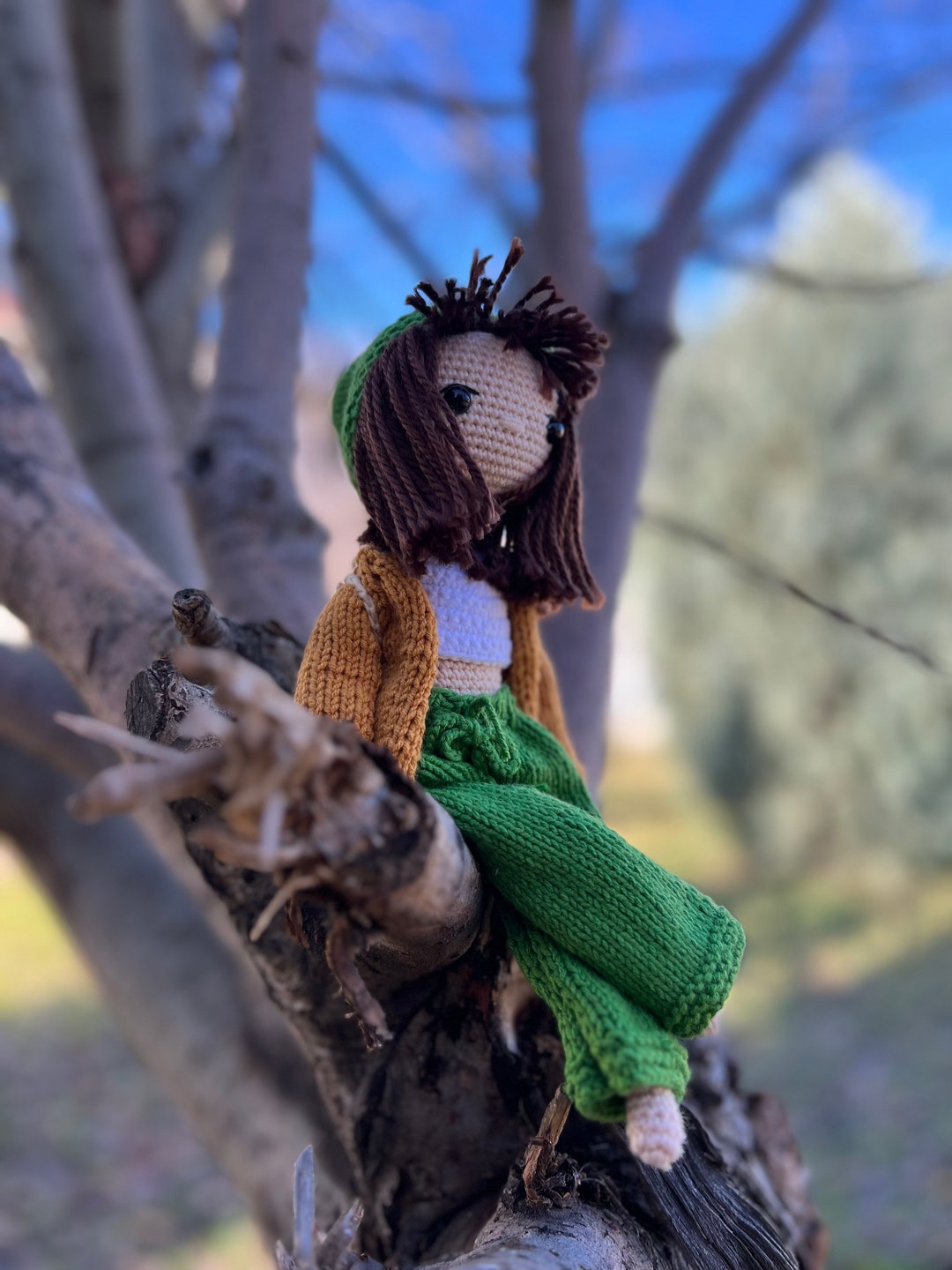 Fall Dressed Baby Doll Toy for Girls, Knit Doll Birthday Gift for ...