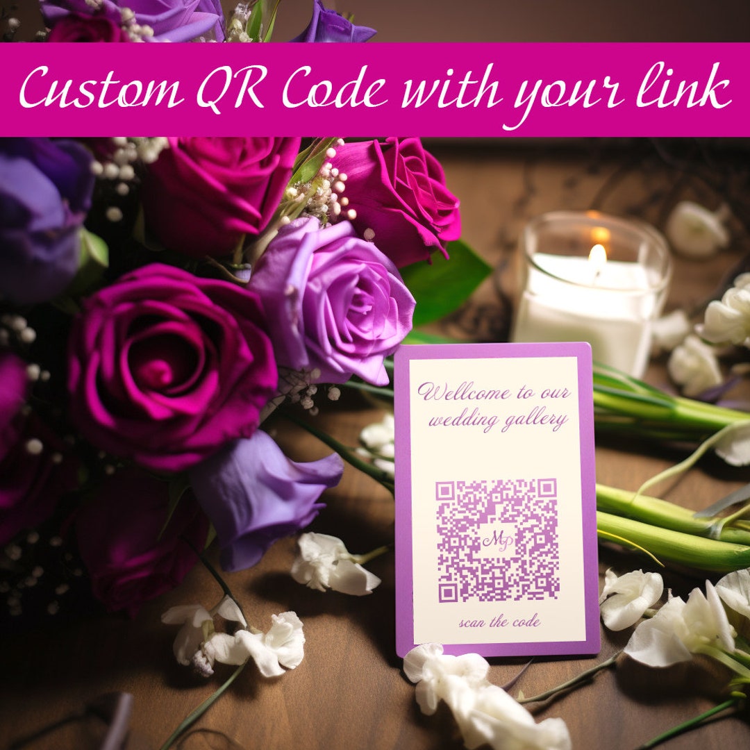 Personalized QR Code, Wedding Card QR Code - Etsy