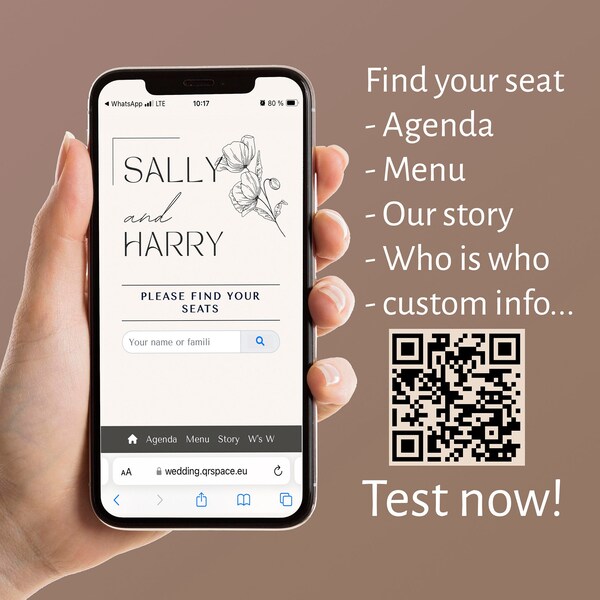 Qr Find Your Seat - Etsy