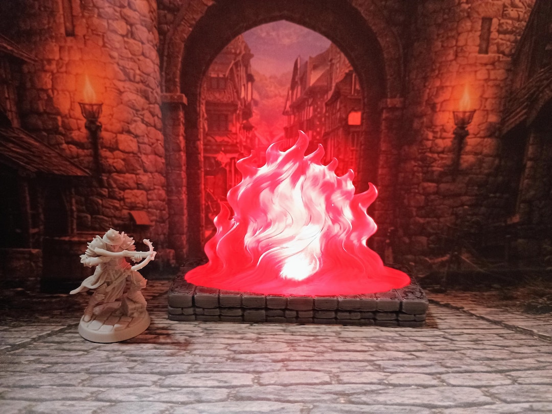 Firewall LED Fantasy Terrain | 3D Printed Scatter | Tabletop RPG Dnd ...