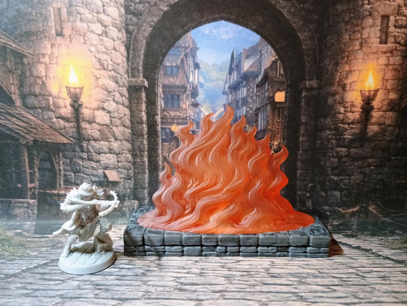 Firewall LED Fantasy Terrain | 3D Printed Scatter | Tabletop RPG Dnd ...