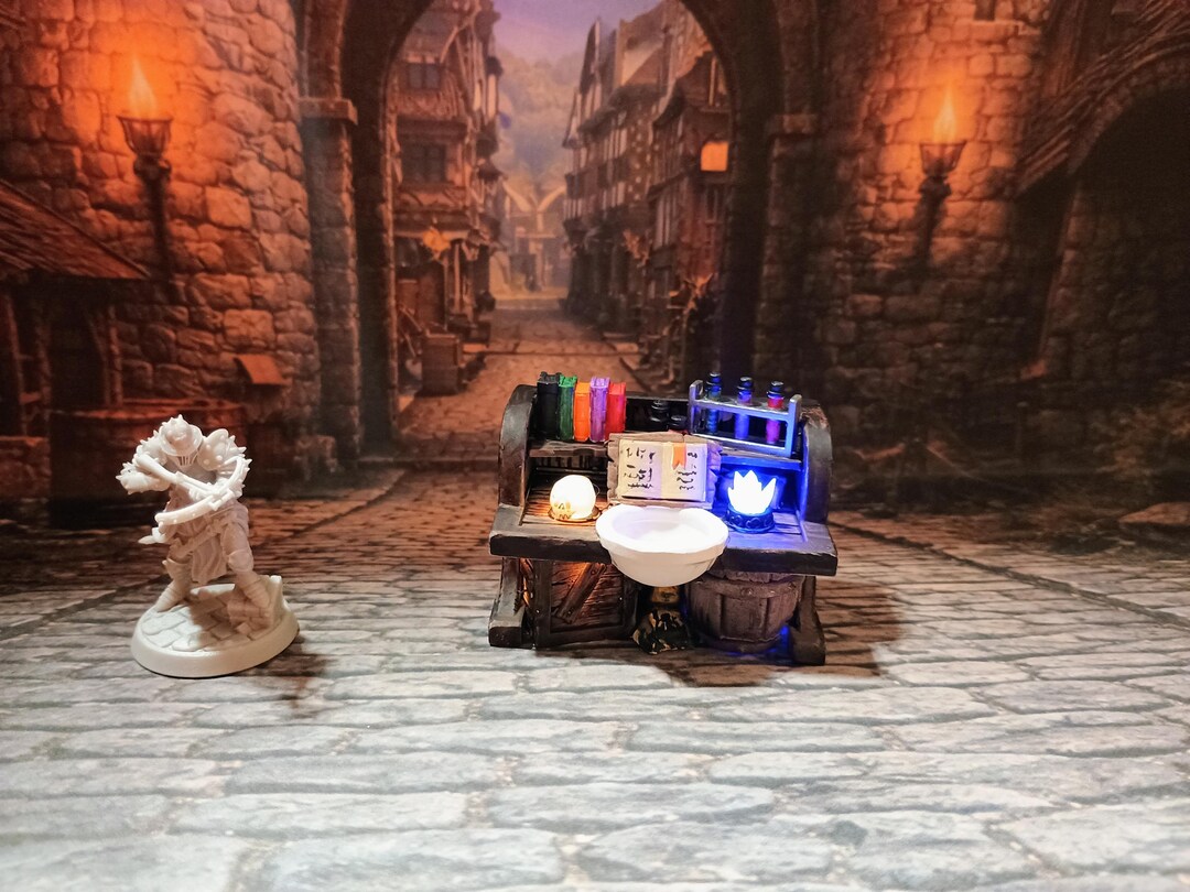 Alchemist Table LED Fantasy Terrain | 3D Printed Scatter | Tabletop RPG ...