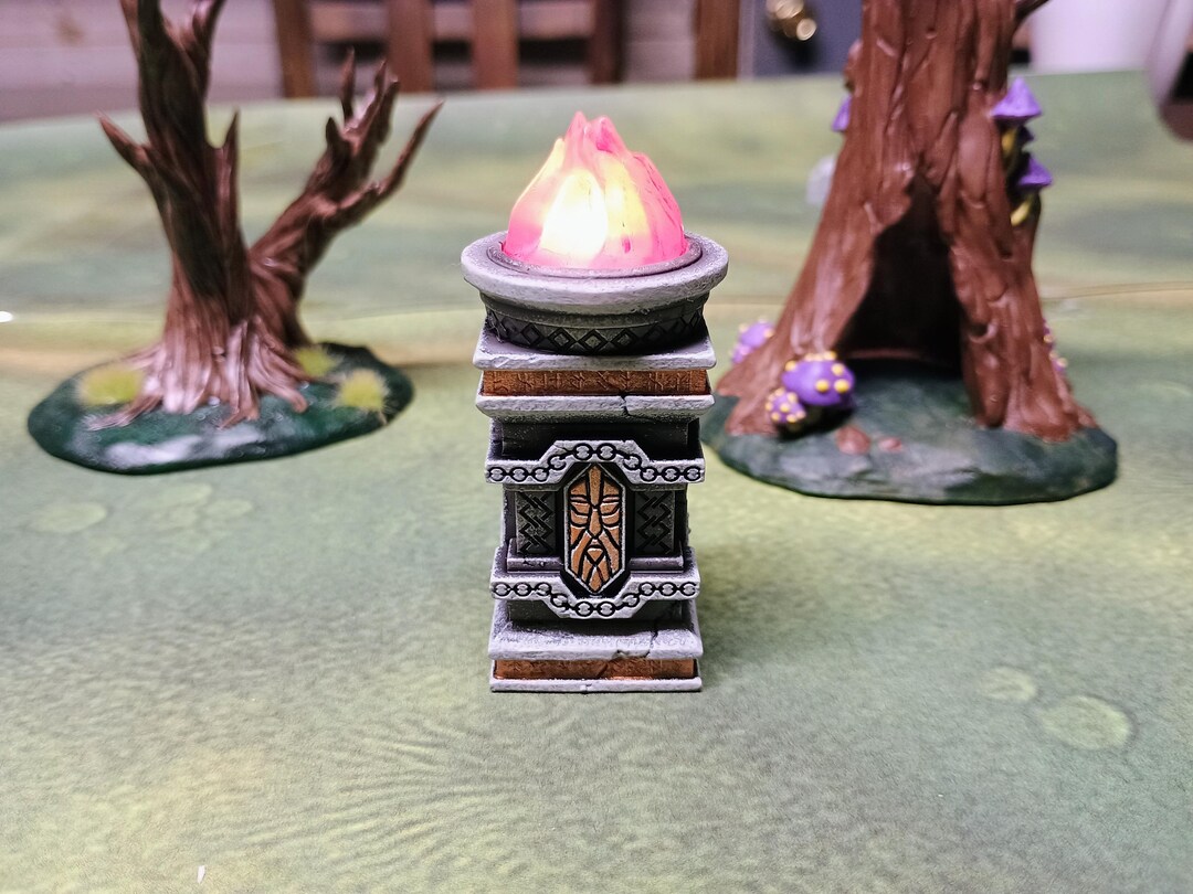 Resin Dwarven LED Brazier Column: D&D Terrain Prop (UNPAINTED) - Etsy