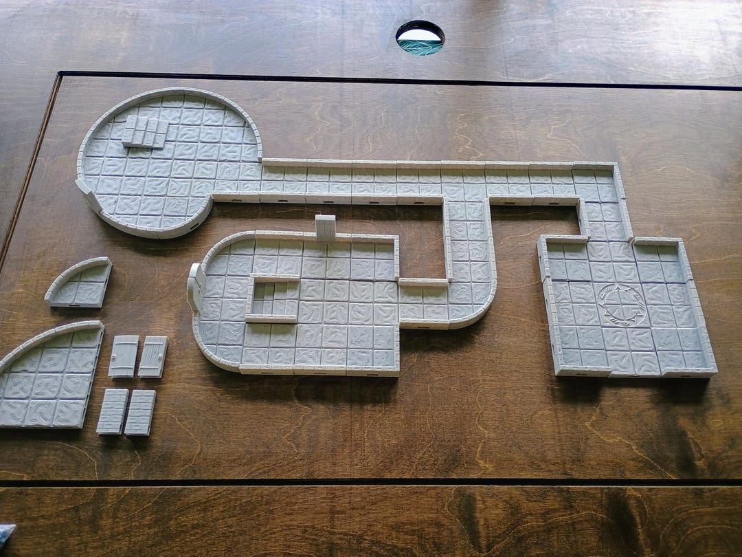 3D Printed Dnd Terrain Tiles: 50-piece Openlock Dungeon Set (UNPAINTED ...