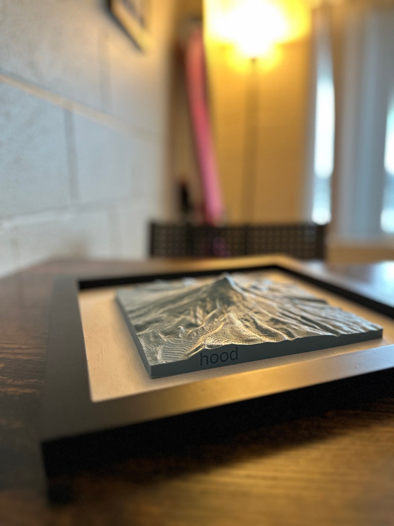 Mount Hood 3D Topo Map: PNW Mountain Wall Art - Etsy
